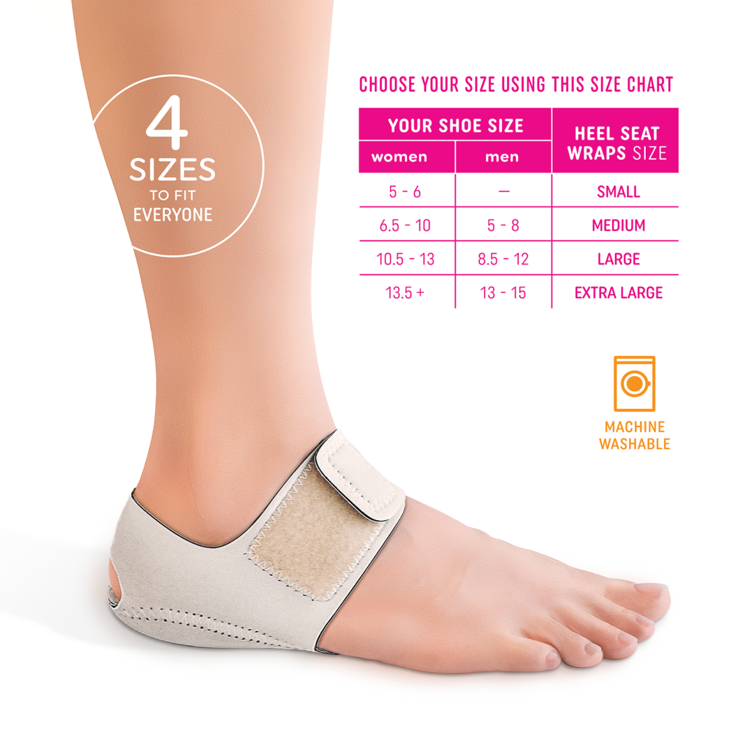 Heel Seat Wraps: Go barefoot without worry even if you have heel pain!