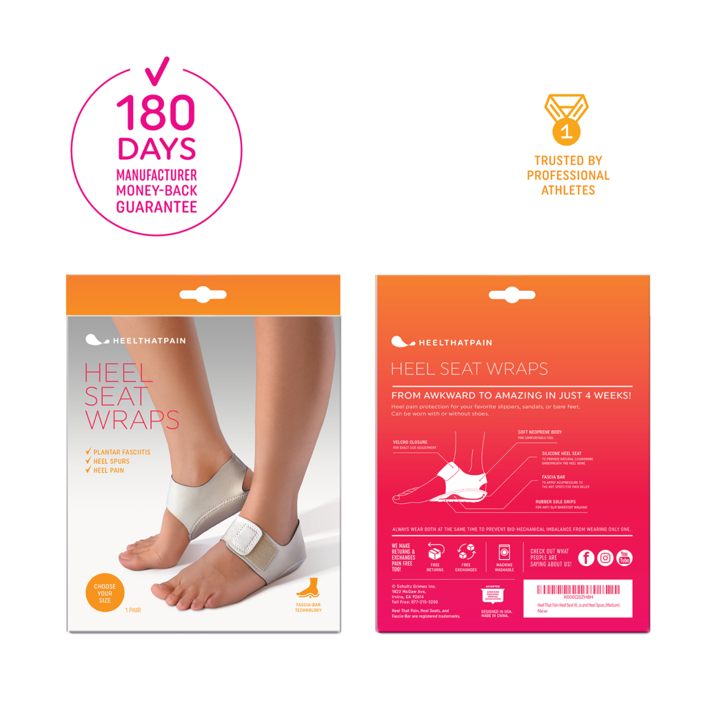 Heel Seat Wraps: Go barefoot without worry even if you have heel pain!